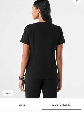 Figs | Tops | Figs Catarina Scrub Top Black | Poshmark